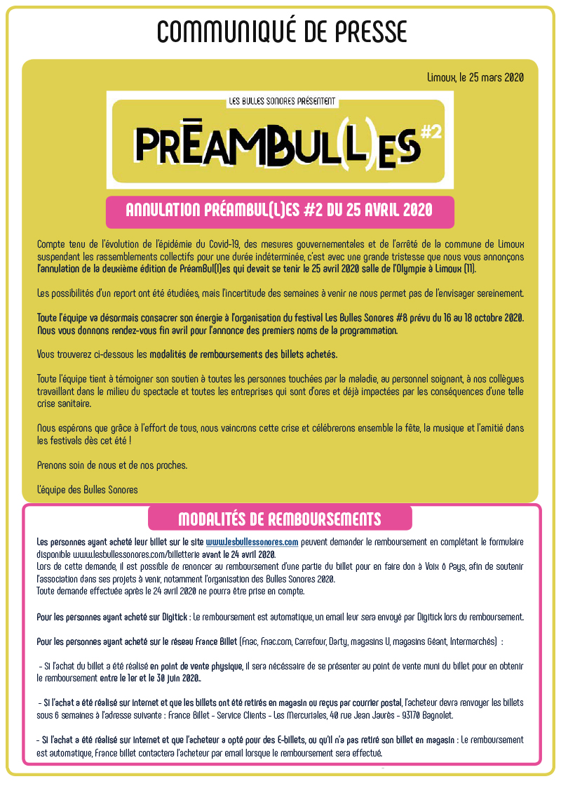 Préambul(l)es #2 nouvelle victime du Covid